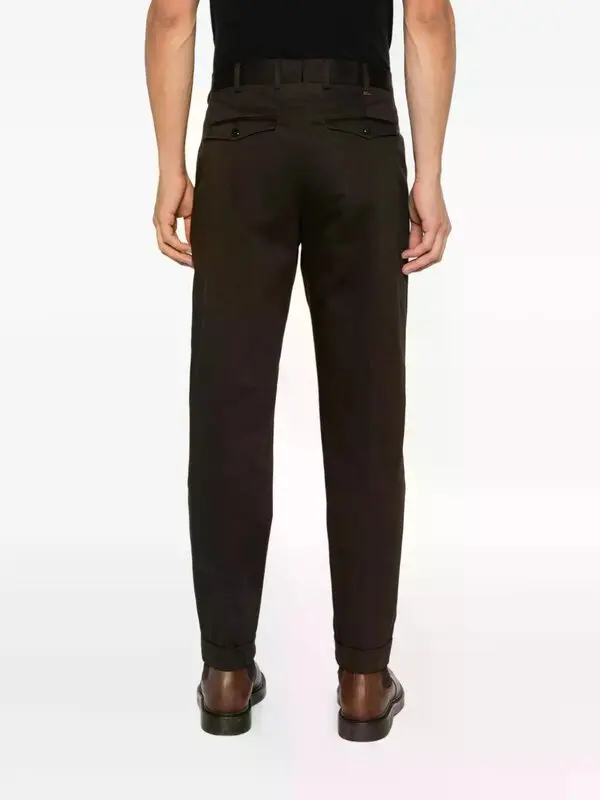 PT TORINO Pleated Cuffed Trousers - Brown