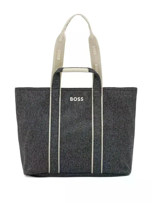 BOSS Logo Detail Tote Bag - Grey