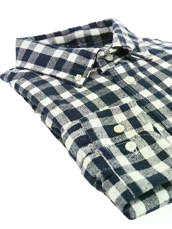 FORET Gingham-pattern Cotton Shirt