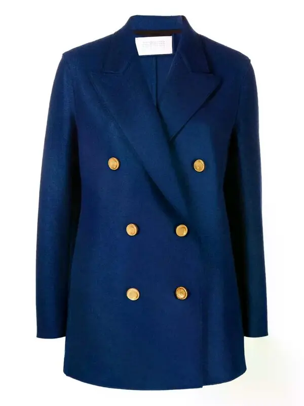 Harris Wharf London Double-breasted Wool Coat - Blue