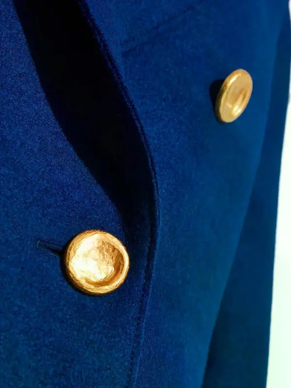 Harris Wharf London Double-breasted Wool Coat - Blue