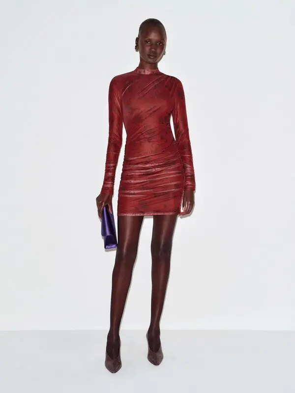 REFORMATION Emerson Knit Dress - Red