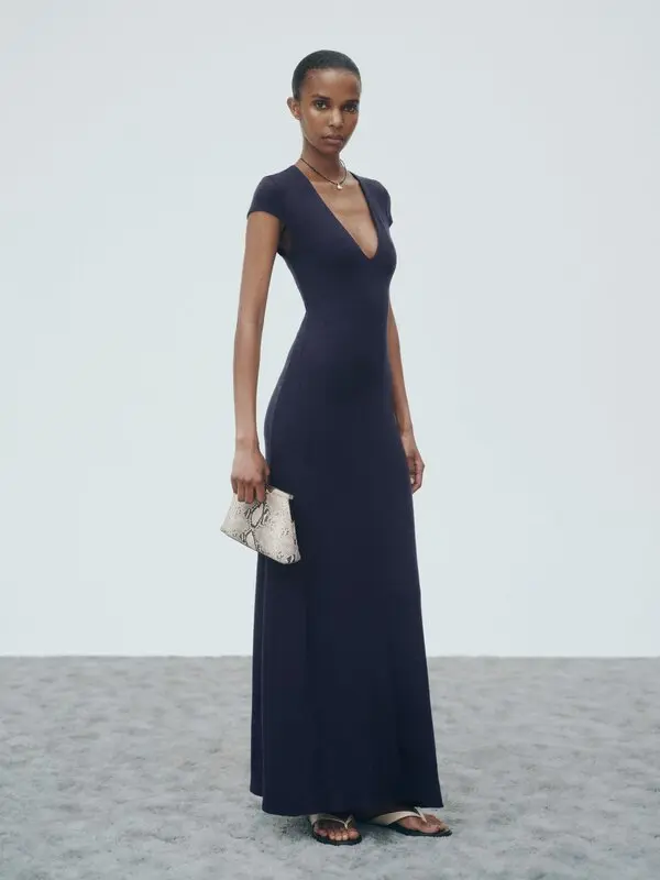 REFORMATION Eloise Knit Maxi Dress - Blue