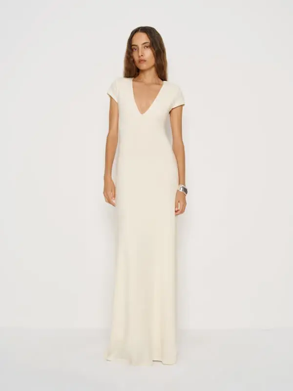 REFORMATION Eloise Knit Maxi Dress - Fior Di Latte