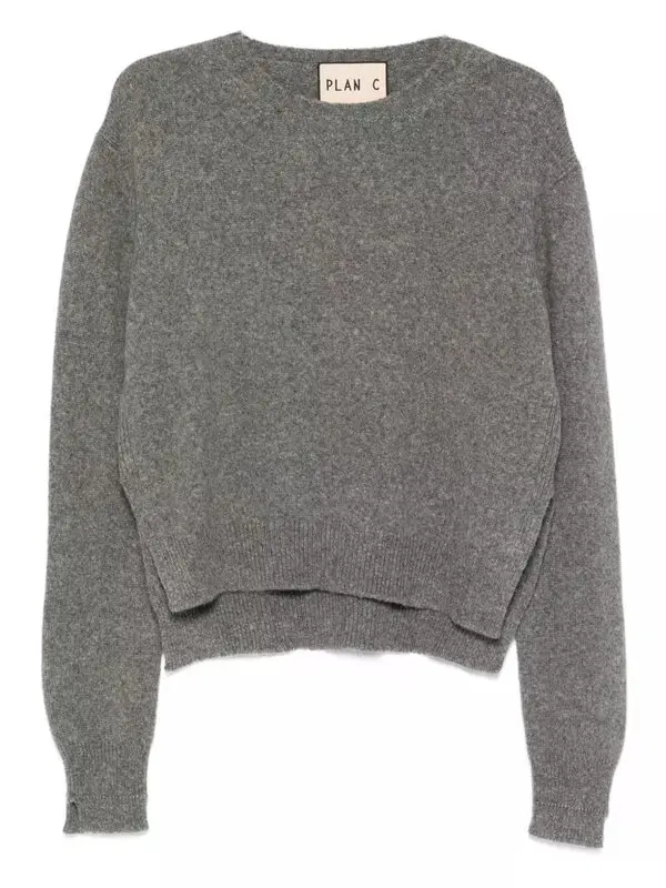 Plan C Crewneck Top - Grey