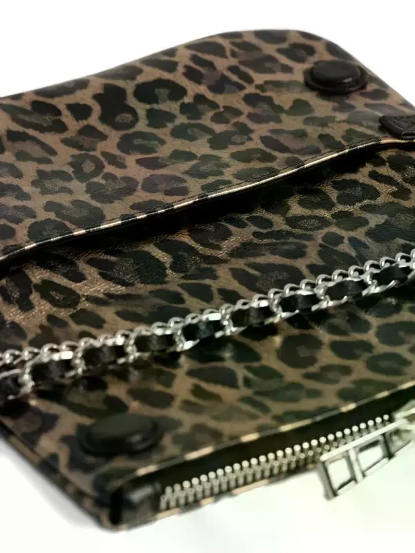 Zadig&Voltaire Mini Rock Leopard-print Chain Clutch Bag - Brown
