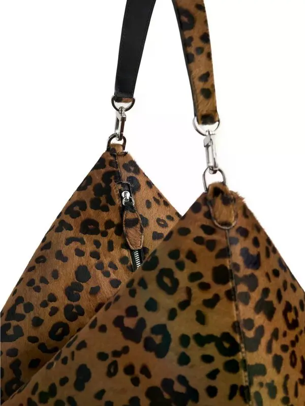 TOTEME Pony Hair Bevel Shoulder Bag - Brown