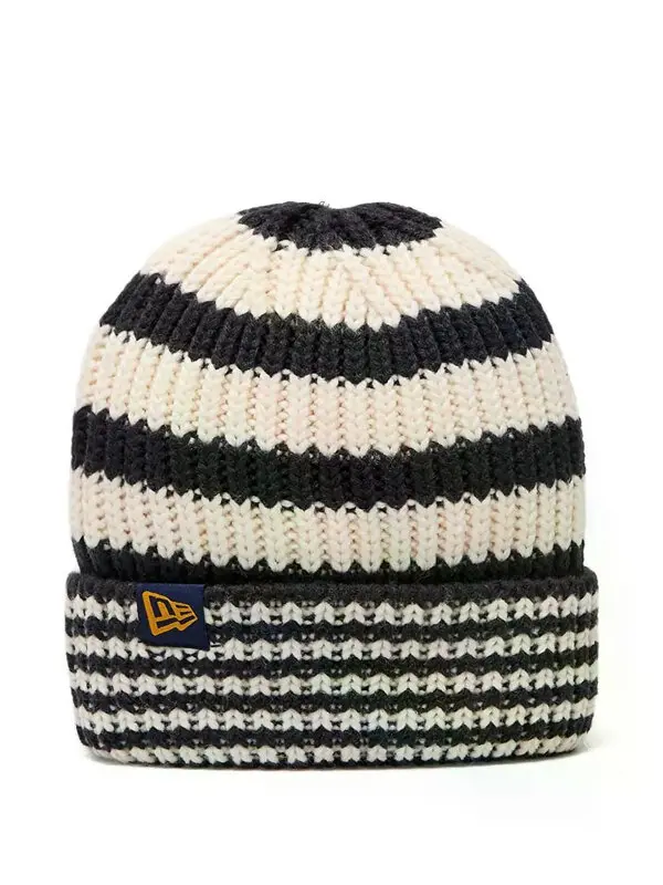 New Era Striped Knitted Beanie - Blue