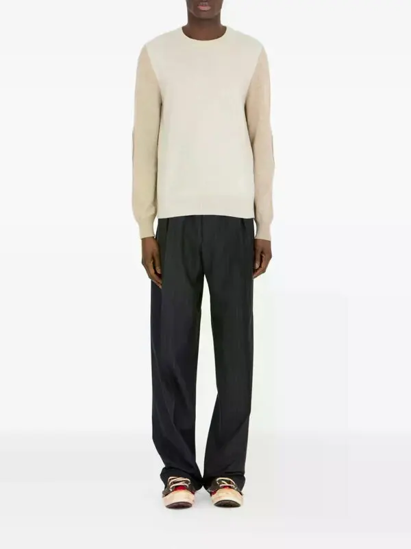 MAISON MARGIELA Panelled Crewneck Sweater - Neutrals