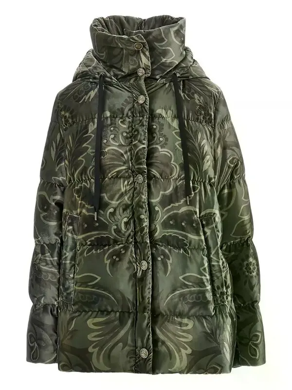 Etro Hooded Patterned Jacket - Green