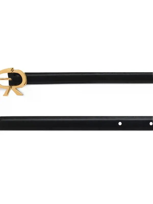 GIANVITO ROSSI Buckle-detail Leather Belt - Black