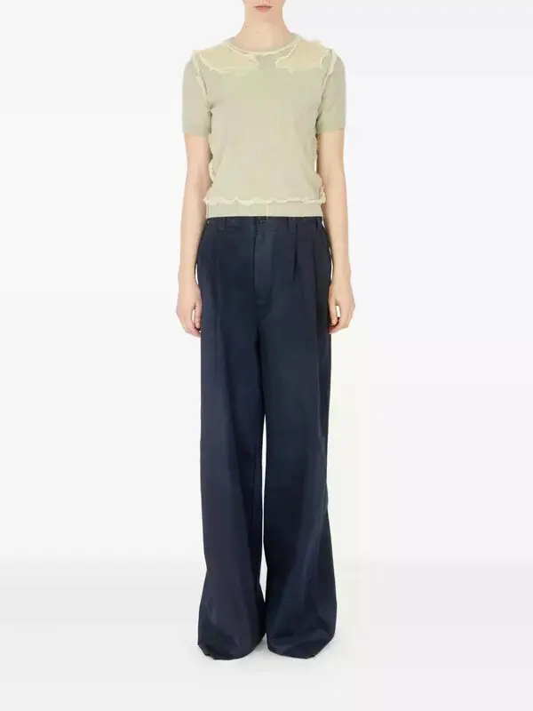 MAISON MARGIELA Ribbed Knit Top With Frayed Edges