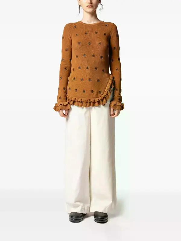MULLER OF YOSHIOKUBO Floral Ruffled Top