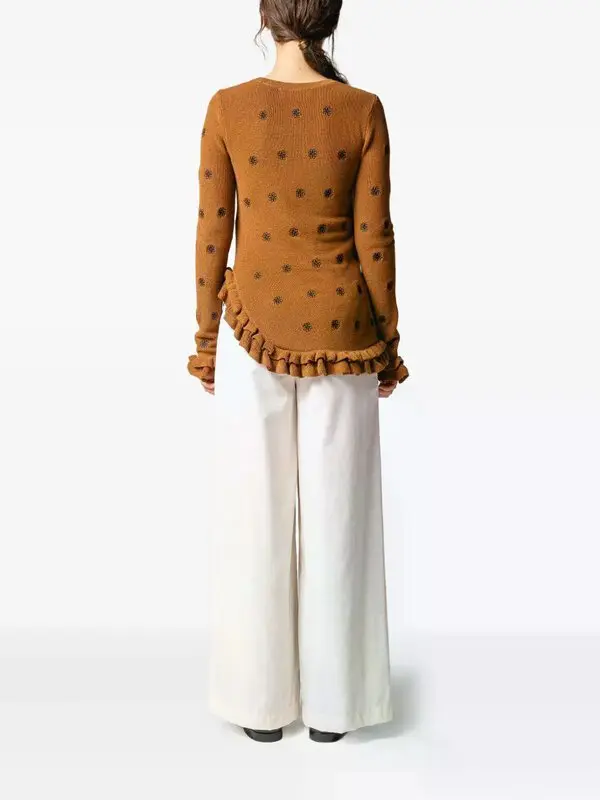 MULLER OF YOSHIOKUBO Floral Ruffled Top