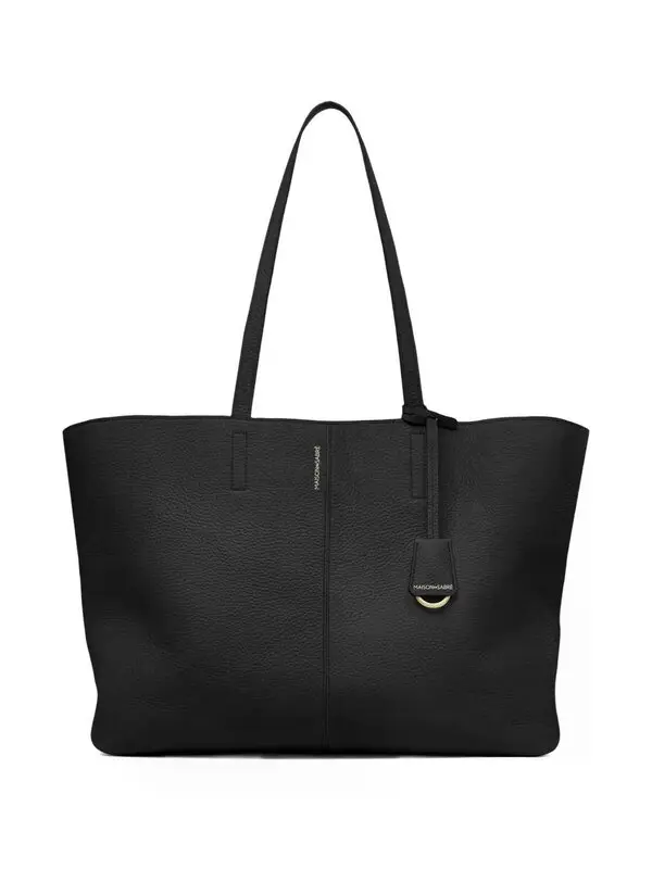 MAISON DE SABRE Zipped Leather Soft Tote - Black