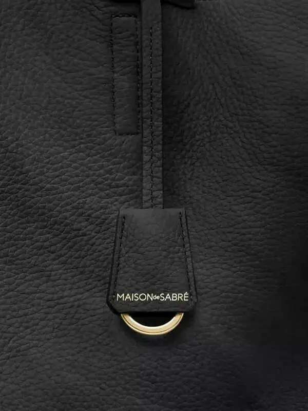 MAISON DE SABRE Zipped Leather Soft Tote - Black
