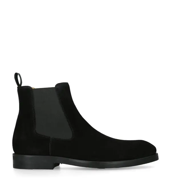 Magnanni Suede Kliff Chelsea Boots - Black