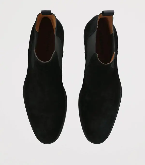 Magnanni Suede Kliff Chelsea Boots - Black