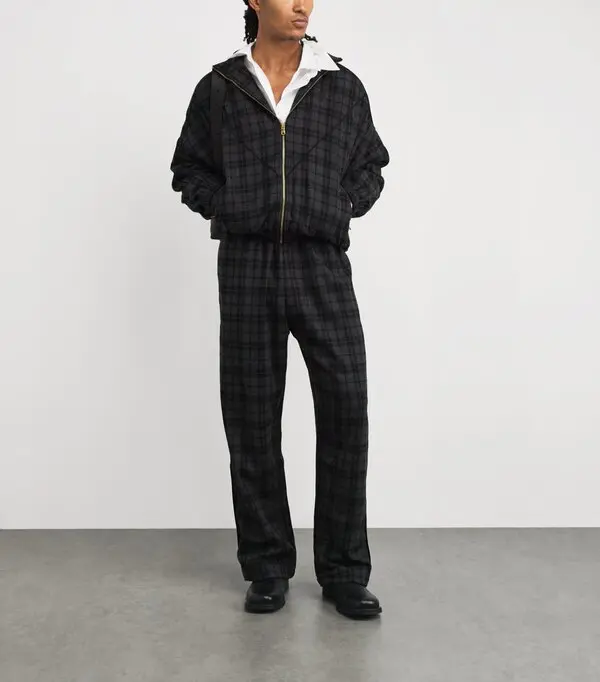 WILLY CHAVARRIA Wool-blend Ruff Rider Bomber Jacket