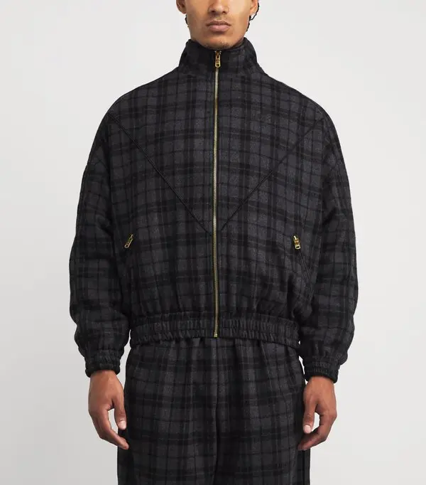 WILLY CHAVARRIA Wool-blend Ruff Rider Bomber Jacket
