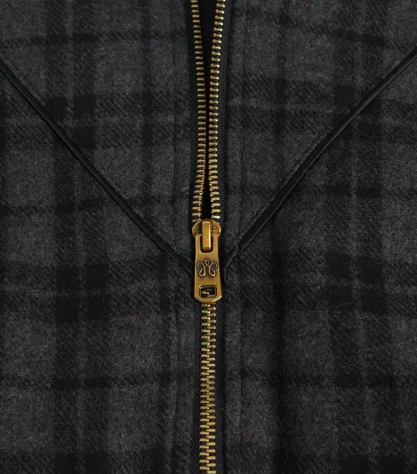 WILLY CHAVARRIA Wool-blend Ruff Rider Bomber Jacket