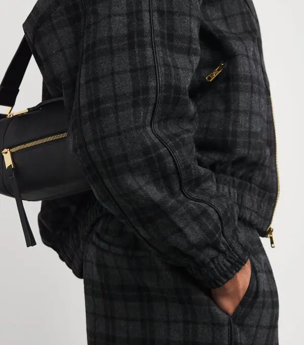 WILLY CHAVARRIA Wool-blend Ruff Rider Bomber Jacket