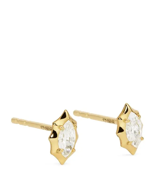 JADE TRAU Maverick Stud Earrings - Gold