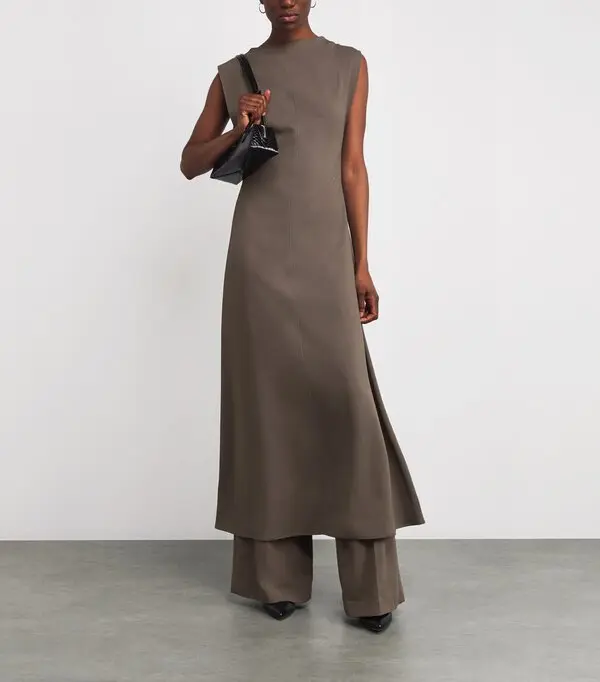 JOSEPH Woven Neva Comfort Cady Maxi Dress - Brown