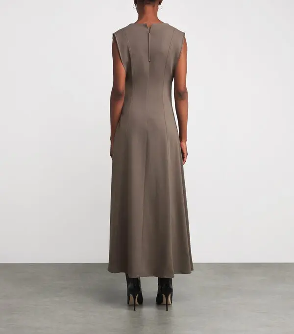JOSEPH Woven Neva Comfort Cady Maxi Dress - Brown