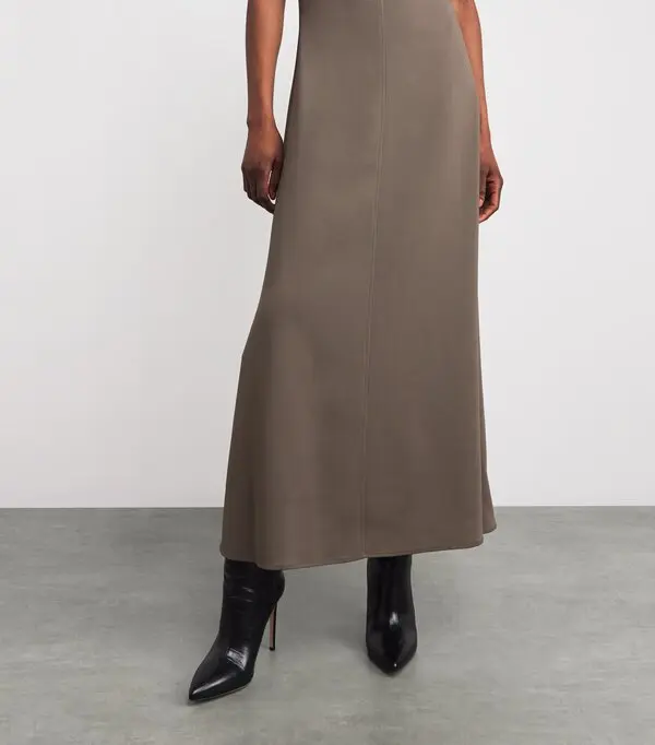 JOSEPH Woven Neva Comfort Cady Maxi Dress - Brown
