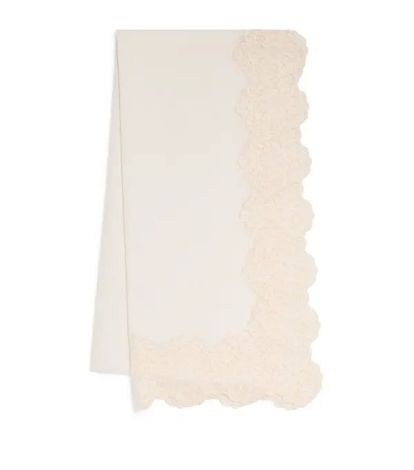 DEA Linen Lace-trim Elite Table Runner