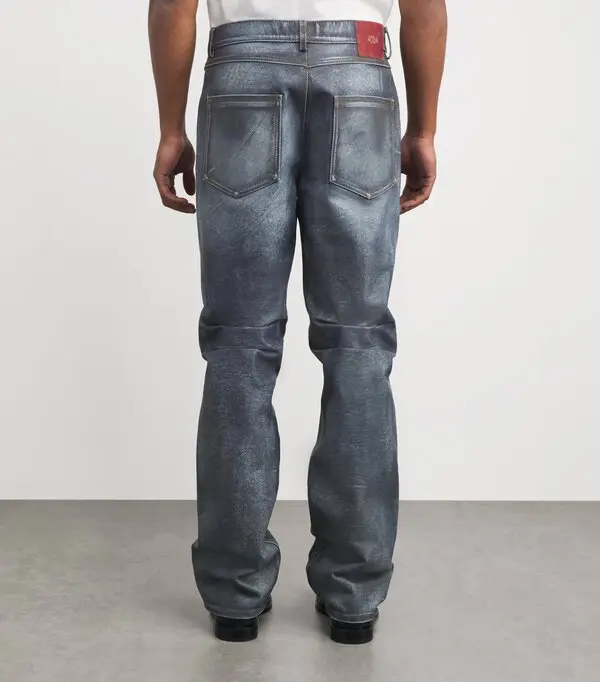 424 Denim-effect Leather Trousers