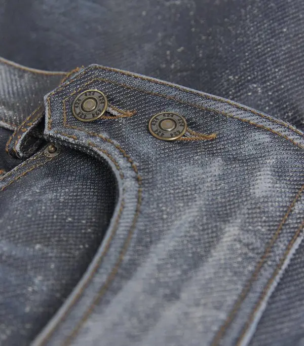 424 Denim-effect Leather Trousers