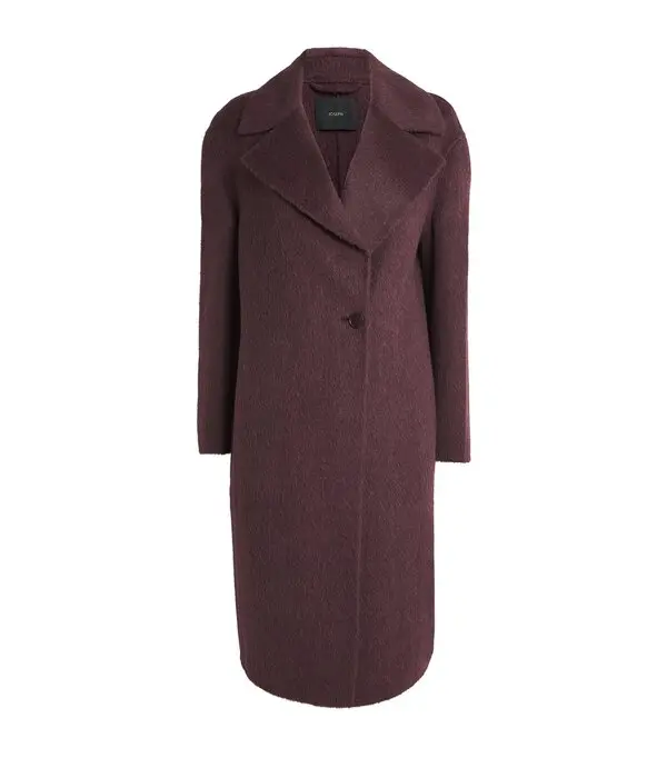 JOSEPH Brushed Double-faced Alpaca-wool-silk Yves Coat