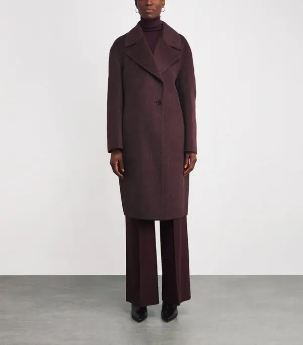 JOSEPH Brushed Double-faced Alpaca-wool-silk Yves Coat