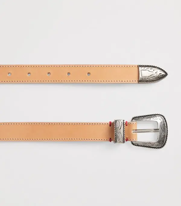 Eleventy Nubuck Leather Belt