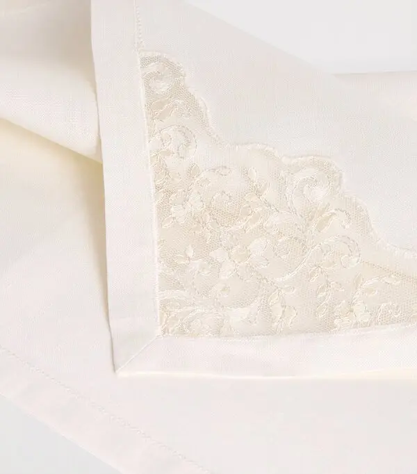 DEA Linen Lace-trim Elite Napkin