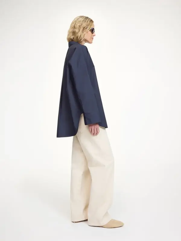 BY MALENE BIRGER Derris Organic Cotton Shirt - Night Sky