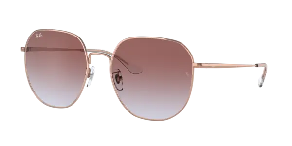 Ray-ban Rose Gold Tone Oval Sunglasses - Violet Gradient