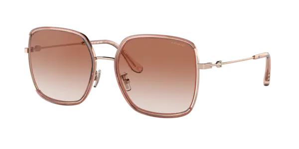 COACH Rose Gold And Pink Glitter Sunglasses - Pink Gradient