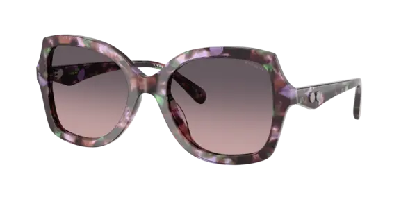 COACH Floral Field Sunglass - Smoke Purple Gradient