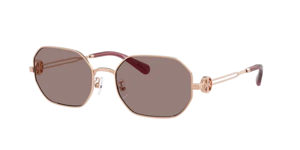Tory Burch Sunglasses - Light Brown Purple Mirror