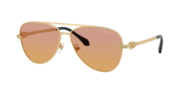 Versace Aviator Sunglasses - Clear Fifty Orange,dark Pink