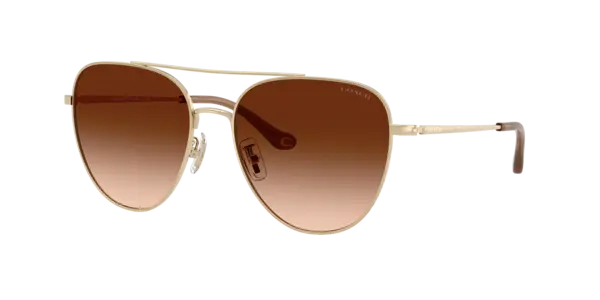 COACH Full Rim Aviator Sunglasses - Brown Gradient