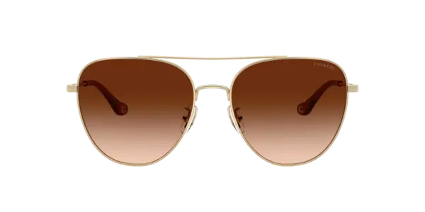 COACH Full Rim Aviator Sunglasses - Brown Gradient