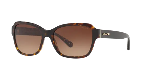 COACH Cat Eye Sunglasses With Tortoiseshell Frame - Brown Gradient