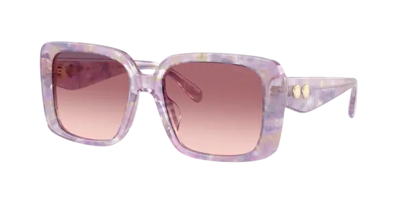 COACH Full Rim Square Frame Sunglasses - Puple Pink Gradient