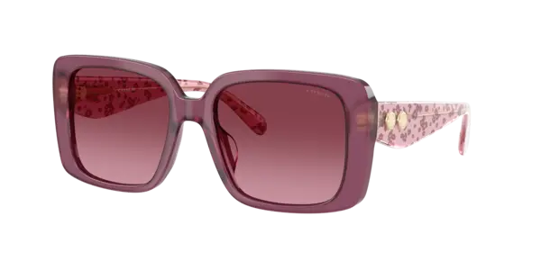 COACH Full Rim Square Frame Sunglasses - Purple Gradient