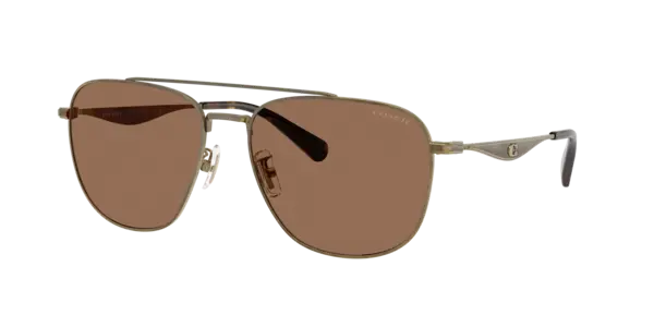 COACH Aviator Sunglasses - Brown Solid