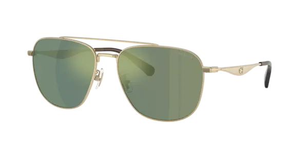 COACH Aviator Sunglasses - Green Solid